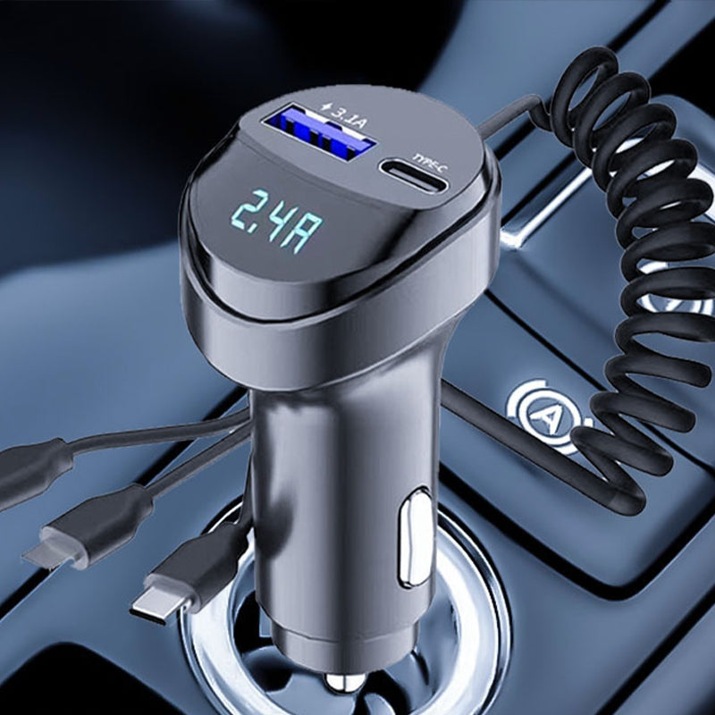 Chargeur de Téléphone pour Voiture à Charge Rapide avec Câble de Charg ...